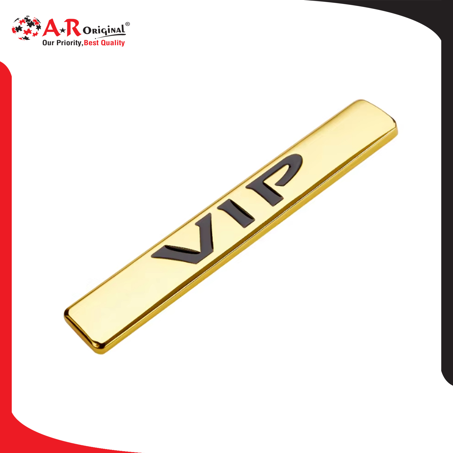 VIP Metal Badge Gold Chrome Emblem – aroriginal.pk